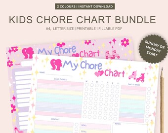 Cleaning Checklist, Cleaning Schedule, Family Chore Chart, Kids Chore ...