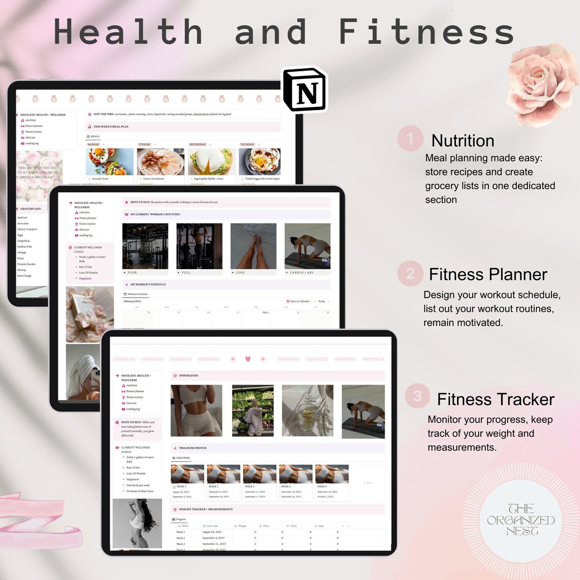 Notion Template, Coquette Notion Planner,that Girl Notion Planner ...