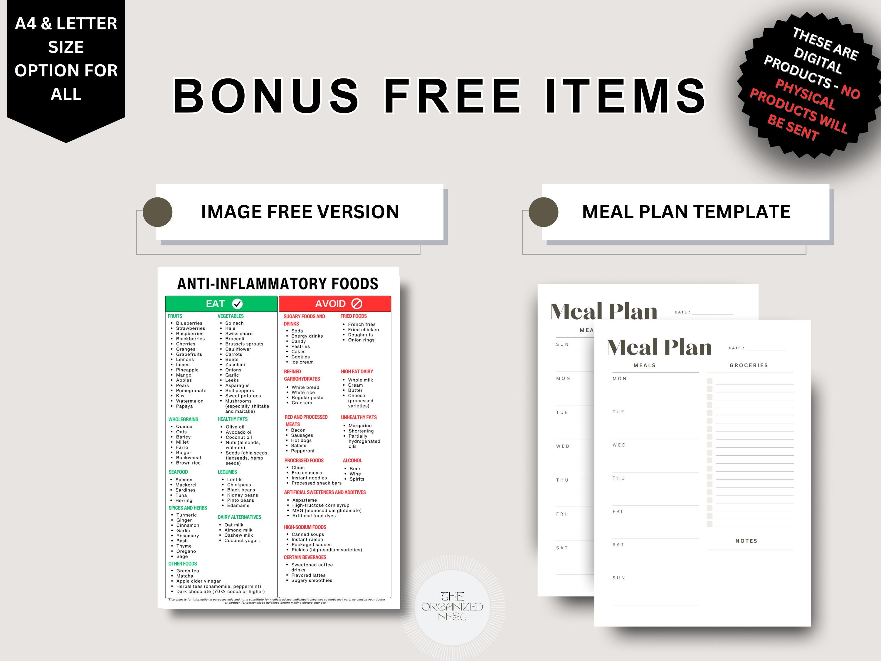 Anti-inflammatory Food Chart, List of Foods to Reduce Inflammation, Low ...
