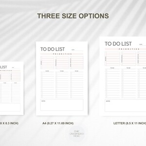 Printable to Do List Bundle, Fillable PDF, A4, A3, and Letter Size PDF ...