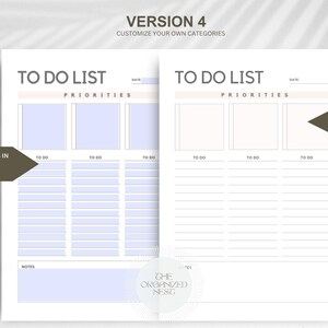 Printable to Do List Bundle, Fillable PDF, A4, A3, and Letter Size PDF ...