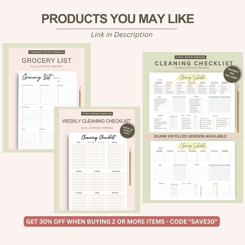 EDITABLE Cleaning Weekly Chore Chart Printable for - Etsy