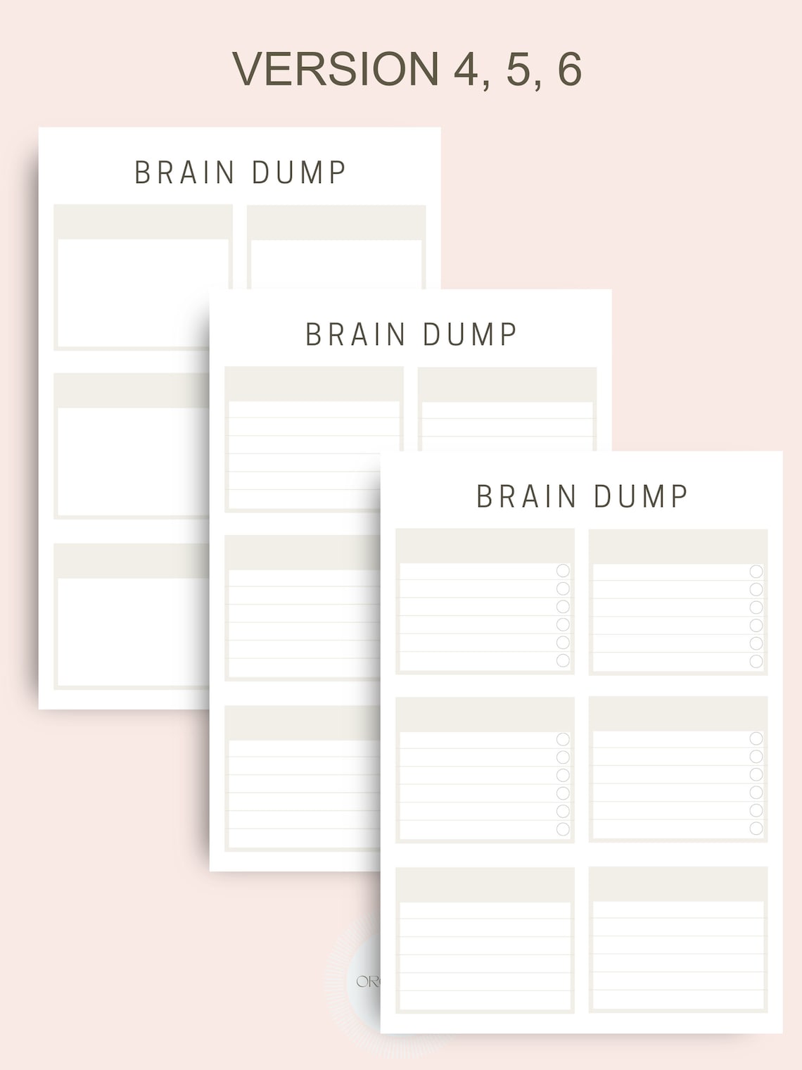 Brain Dump Printable ADHD Brain Dump Thought Organizer - Etsy Ireland
