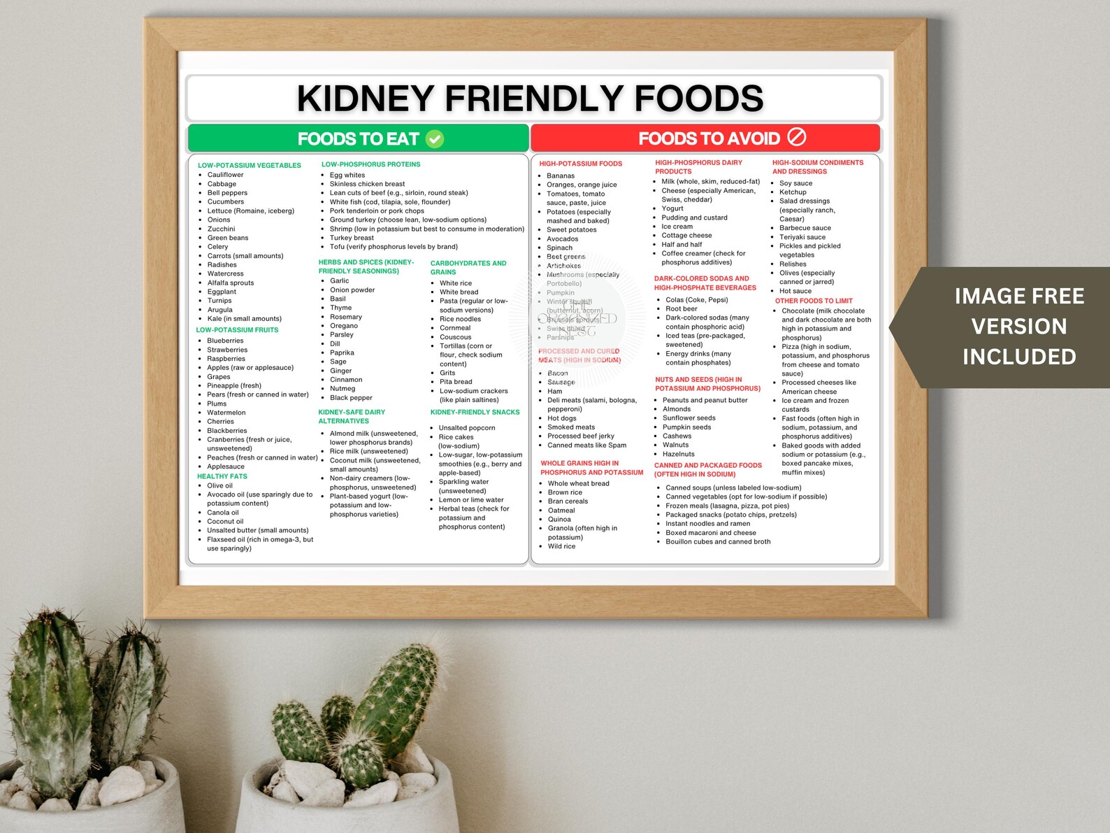 Kidney Friendly Food Guide: Renal Diet, Low Potassium (digital Download ...
