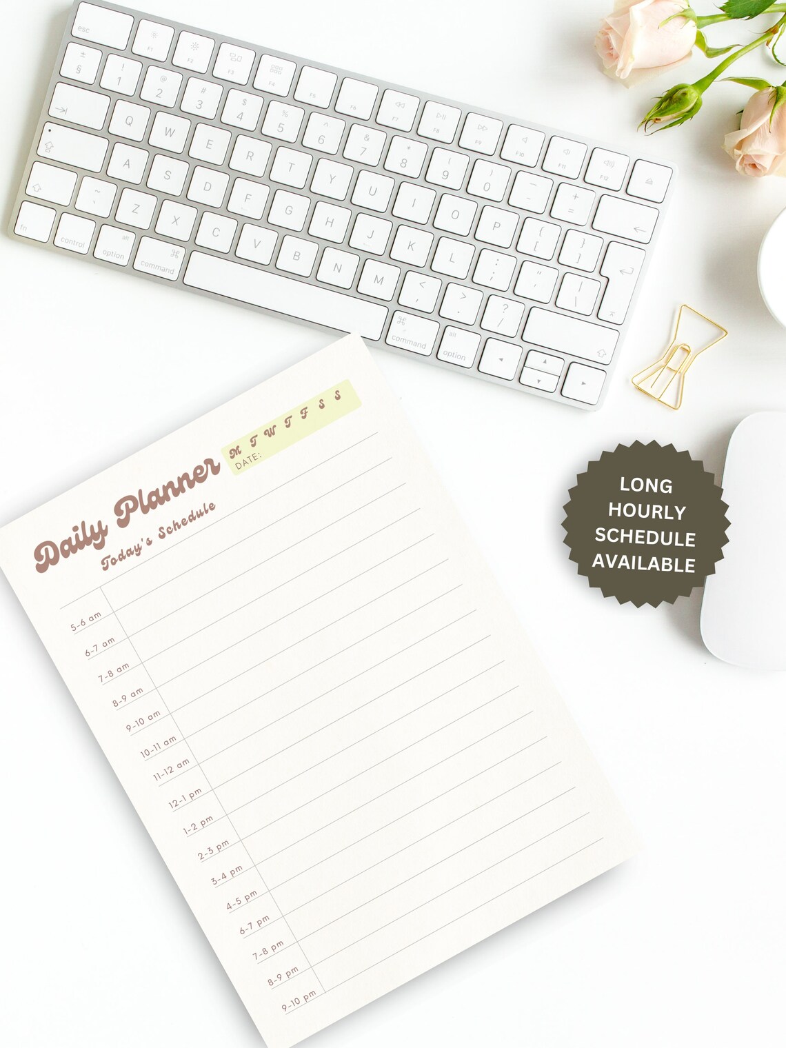 Undated Daily Hourly Planner Printable, to Do List for Work/home ...