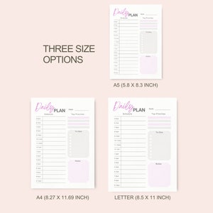 Undated Daily Hourly Planner Printable, to Do List for Work/home ...