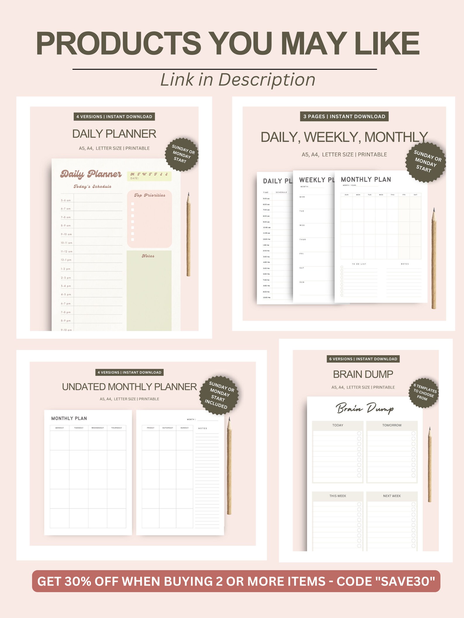 Daily Hourly Schedule Planner Printable, Daily to Do List for Work/home ...