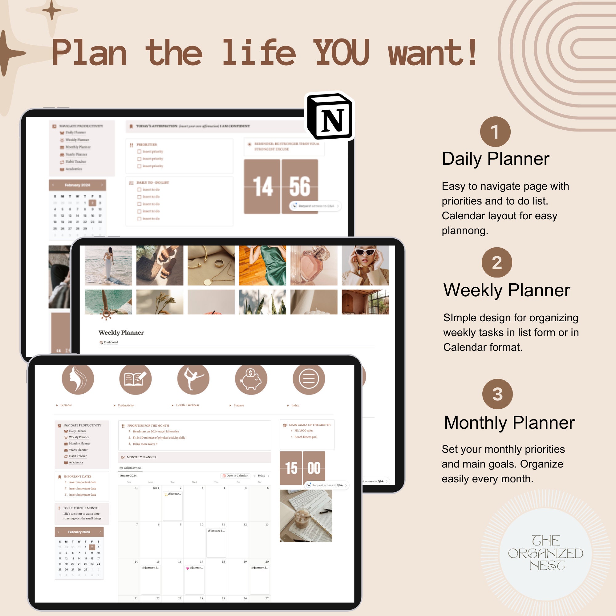 Notion Template, Ultimate Notion Planner, Notion Planner, Notion Life ...