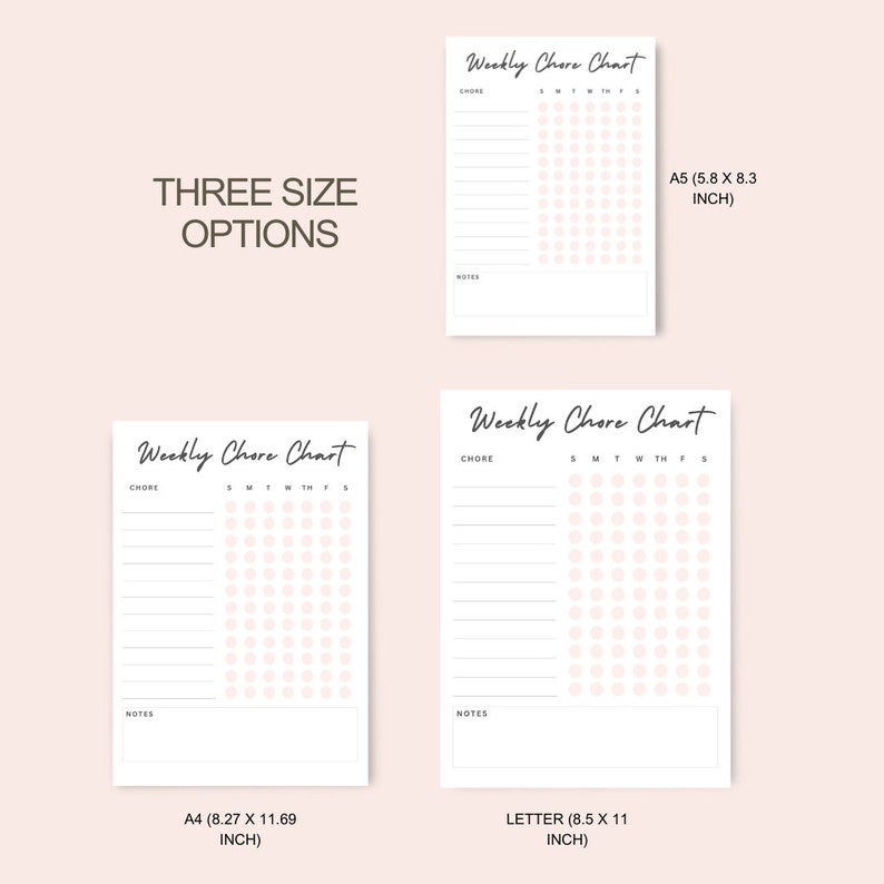 Weekly Chore Chart, Cleaning Checklist, Cleaning Schedule, Weekly House ...