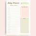 Undated Daily Hourly Planner Printable, to Do List for Work/home ...