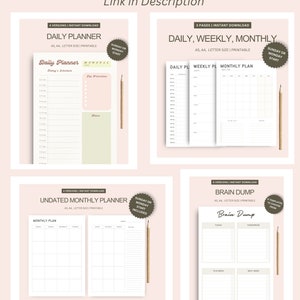 Undated Daily Hourly Planner Printable, to Do List for Work/home ...