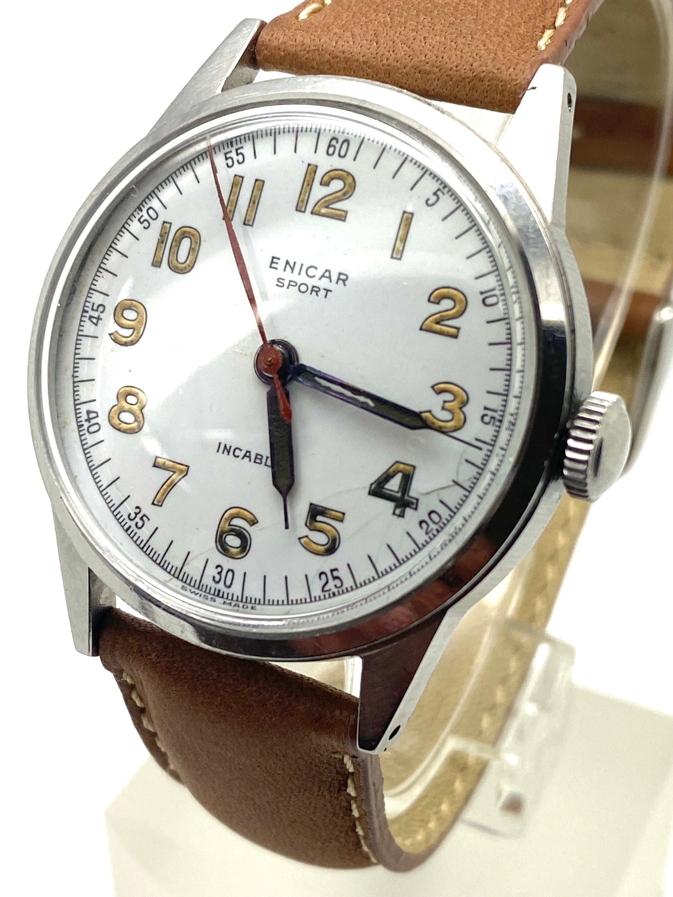 RARE Enicar Sport Enamel Dial - Etsy