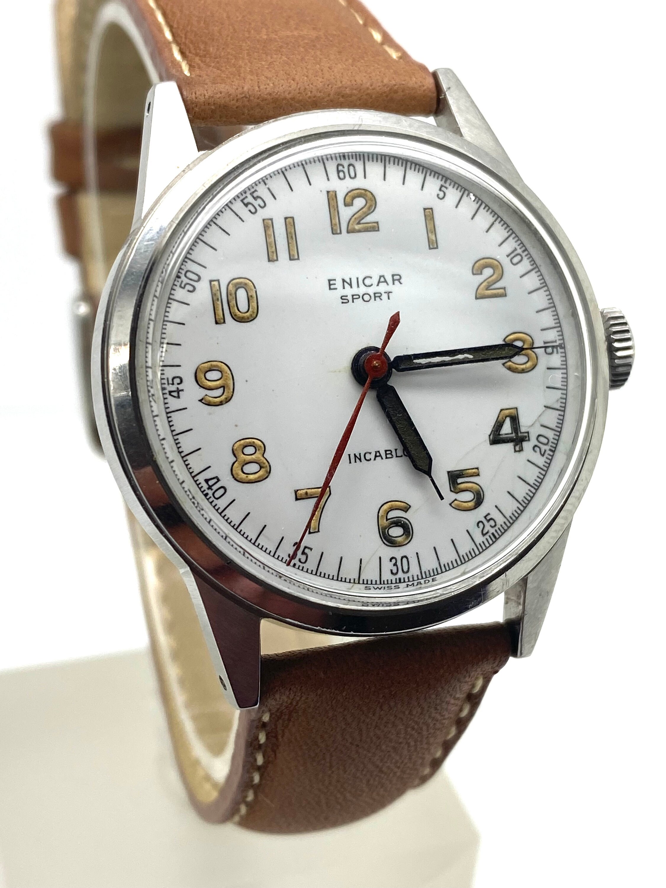 RARE Enicar Sport Enamel Dial - Etsy