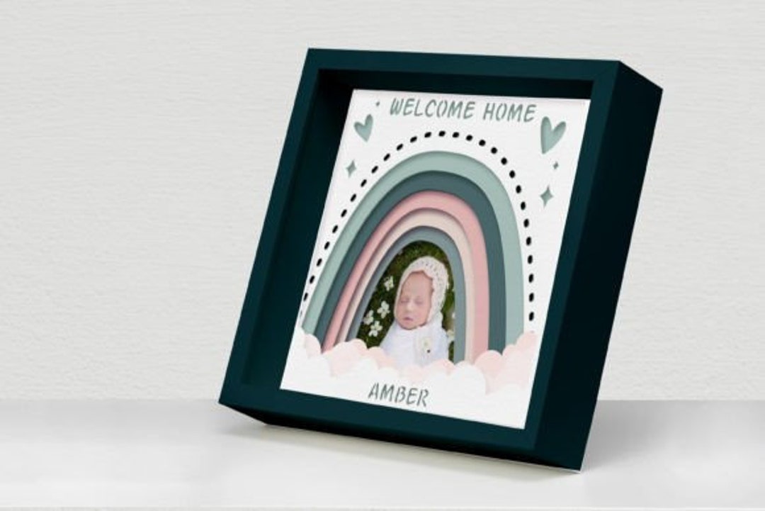 3D Customizable Baby Stats Shadow Box Baby Birth Shadow Box - Etsy