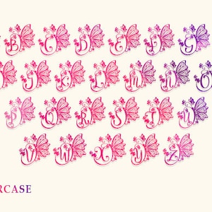 Butterfly-monogram-fonts,canva Font, Procreate Fonts, Commercial Fonts ...