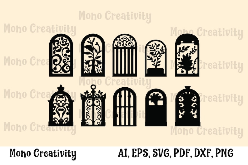 Laser Cut Door SVG Mega Bundle,door Frame Svg ,house Door Svg ,window ...