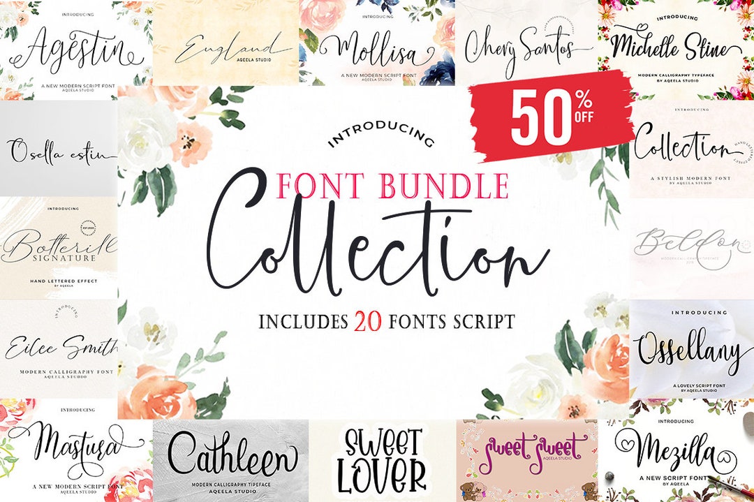 Best Collection Font Bundle - Font Bundle, Handwritten Font ...