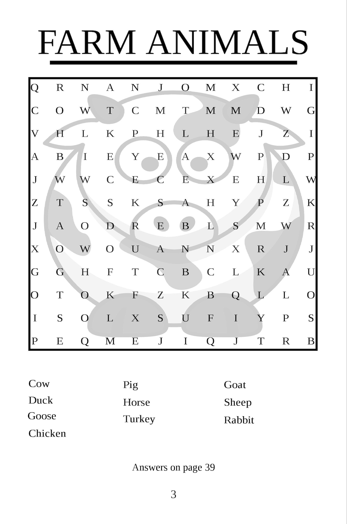 Word Search for Kids Ages 8-12 Word Searches Digital Download ...