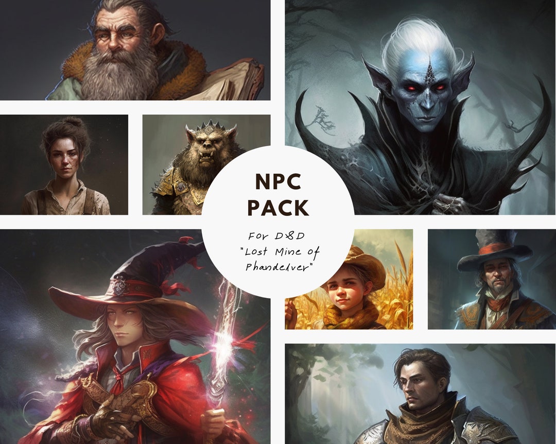 D&D Lost Mine of Phandelver NPC Artwork and Token Pack - Etsy
