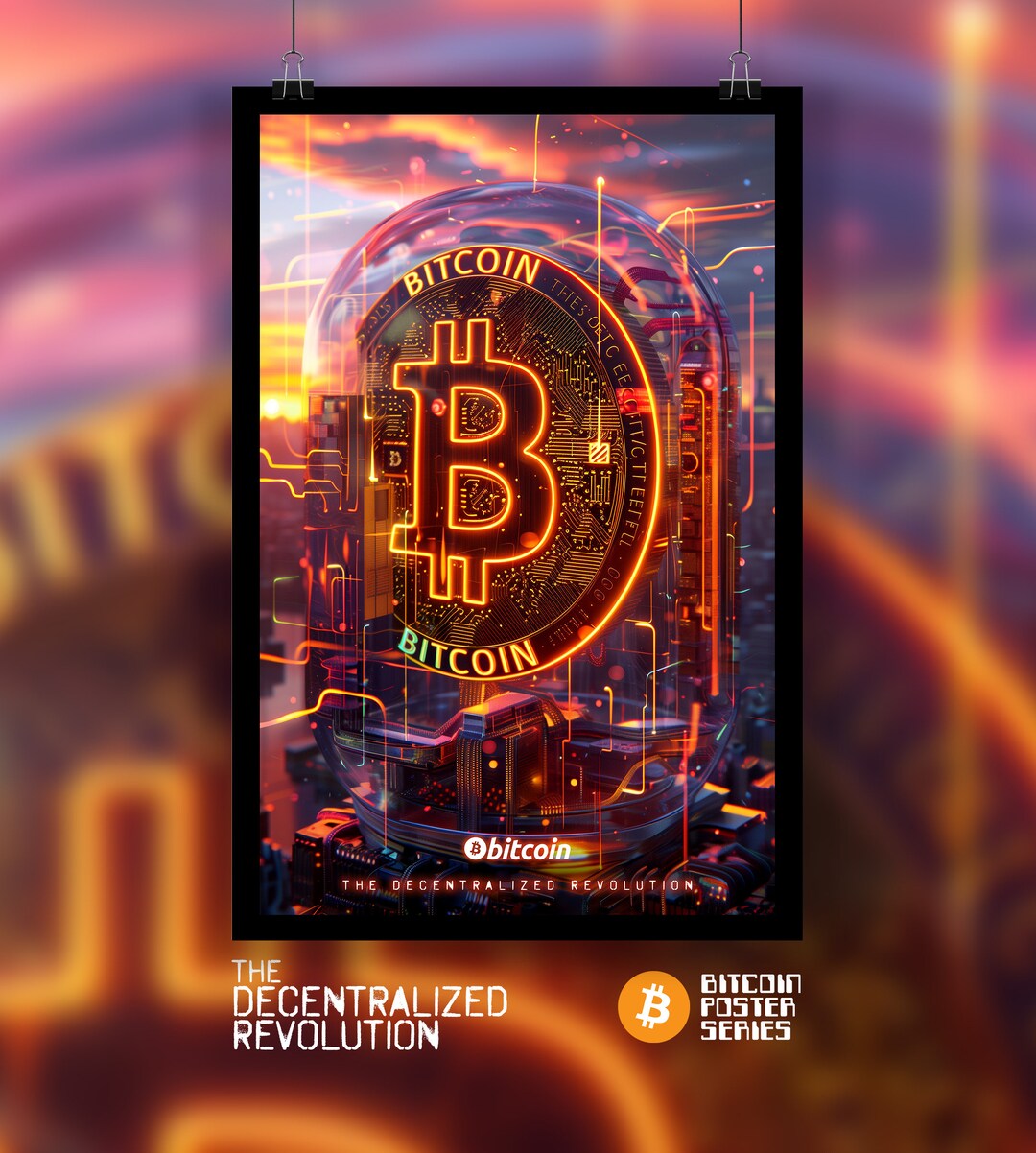 Bitcoin Poster for Investors | Crypto Wall Art for Traders | Bold BTC ...