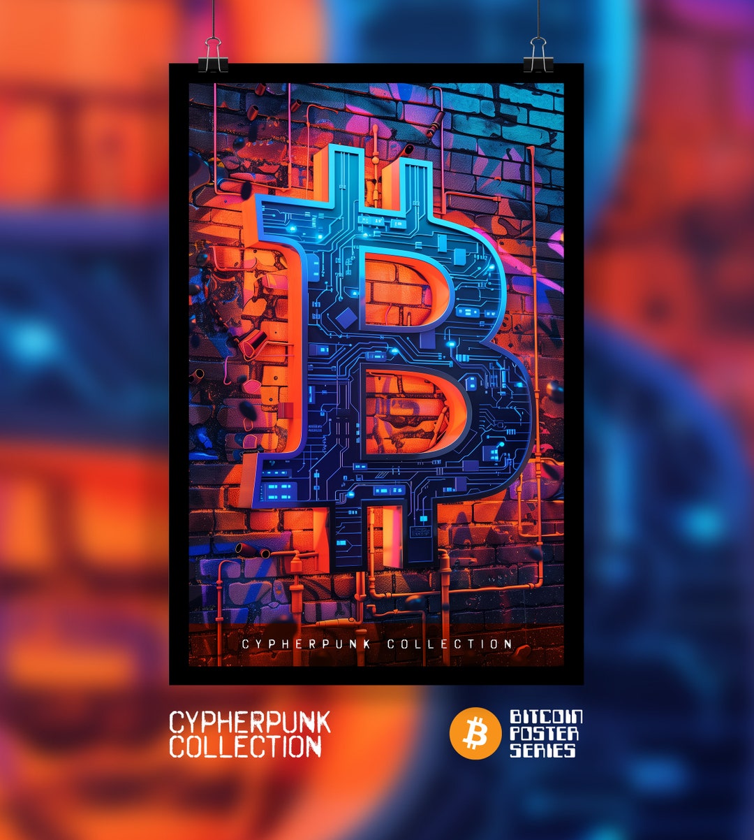 Bitcoin Logo Graffiti Art Poster – Crypto Urban Artwork - Etsy
