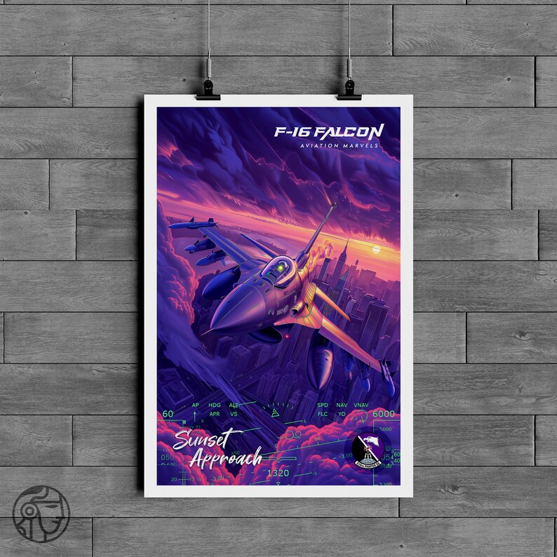 F-16 Falcon Aviation Poster | Military Jet Wall Art - Etsy