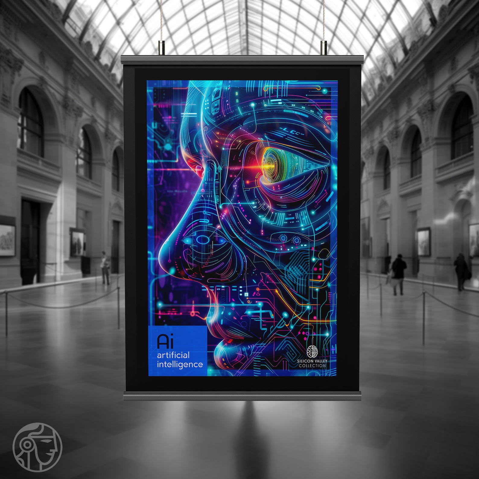 AI Face Poster – Futuristic Sci-fi Robotic Art - Etsy