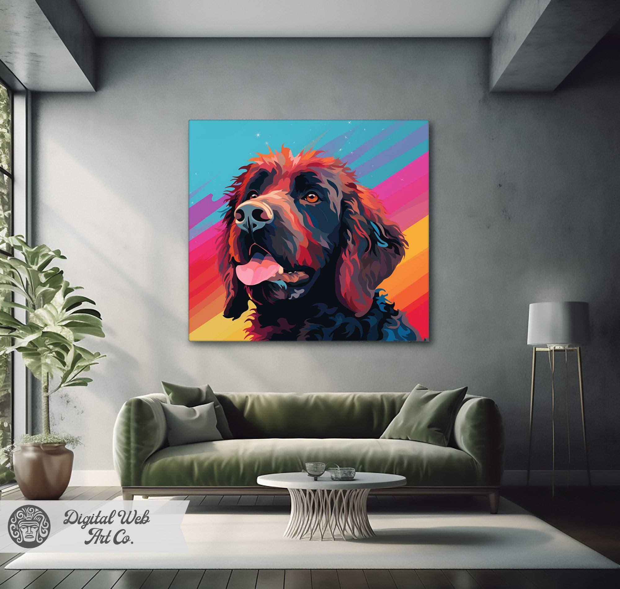 Labradoodle Portrait Art, Dog Pop Art, Dog Lover Art, Dog Painting ...