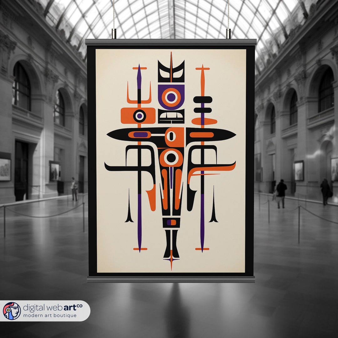Native American Inspired Art, Bauhaus Art Poster, Line Art Poster, Boho ...