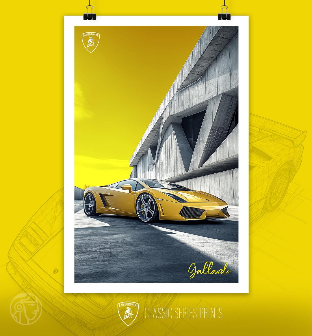 Lamborghini Gallardo Poster | Exotic Supercar Wall Art for Office ...