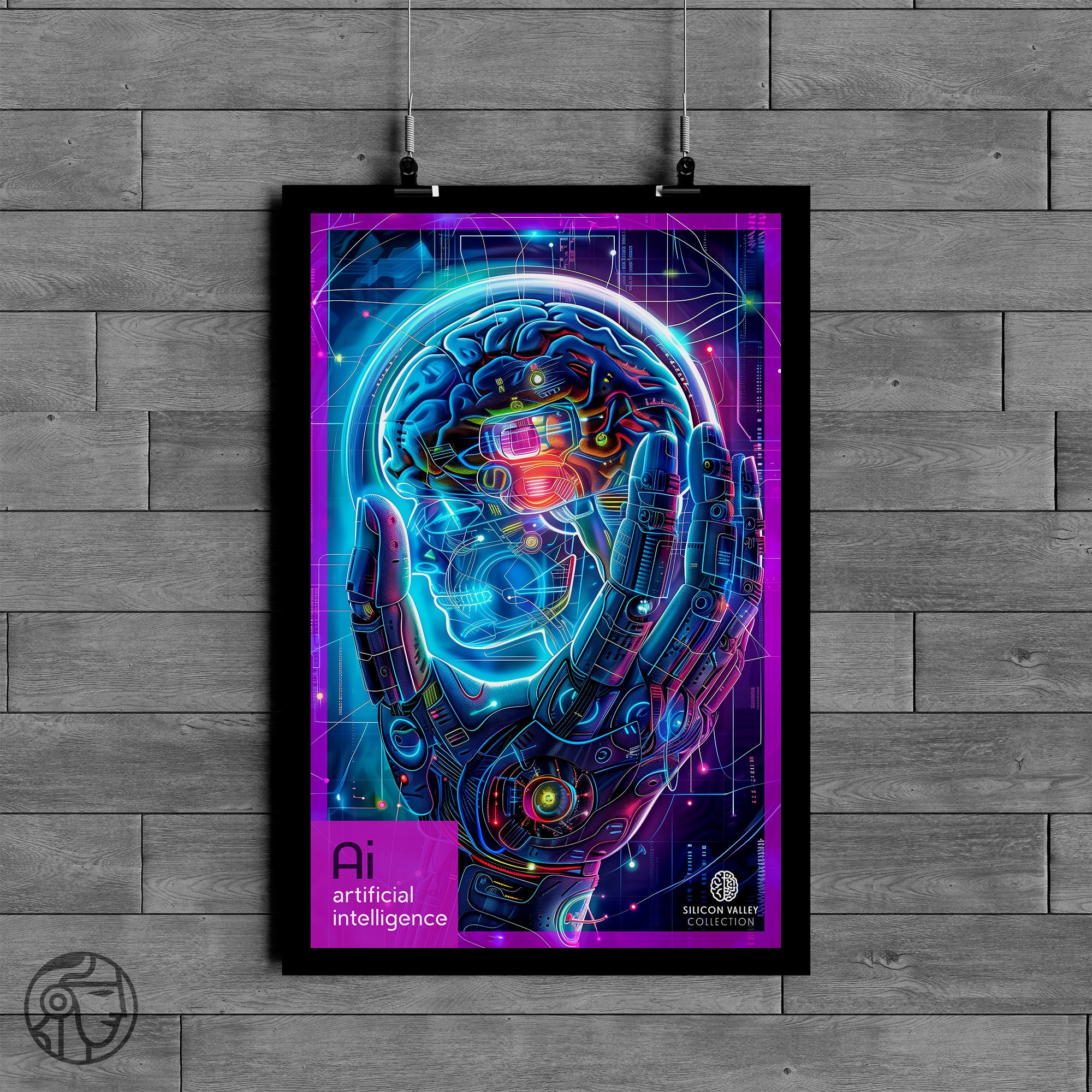 AI Hand Poster – Futuristic Sci-fi Art, Silicon Valley Collection - Etsy