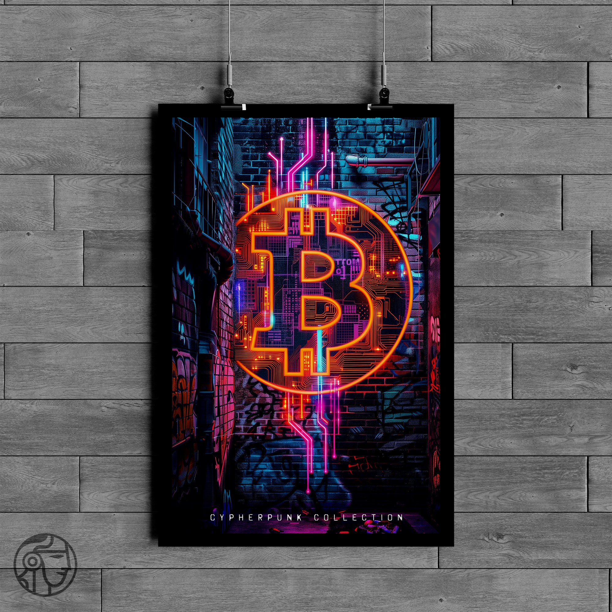 Minimalist Bitcoin Art Print | Crypto Enthusiast Decor - Etsy