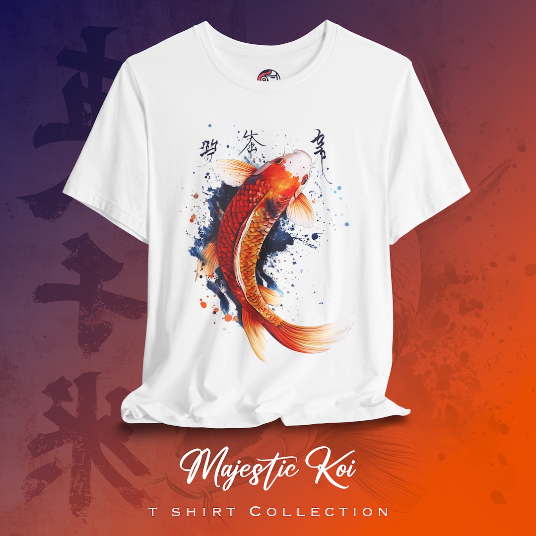 Orange Koi Fish T Shirt - Koi Art, Japanese Koi, Carp, Fish Lover Gift ...