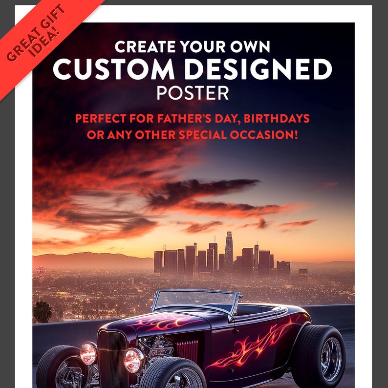 Personalized '32 Ford Roadster Poster: Vintage Hot Rod Garage Decor - Etsy