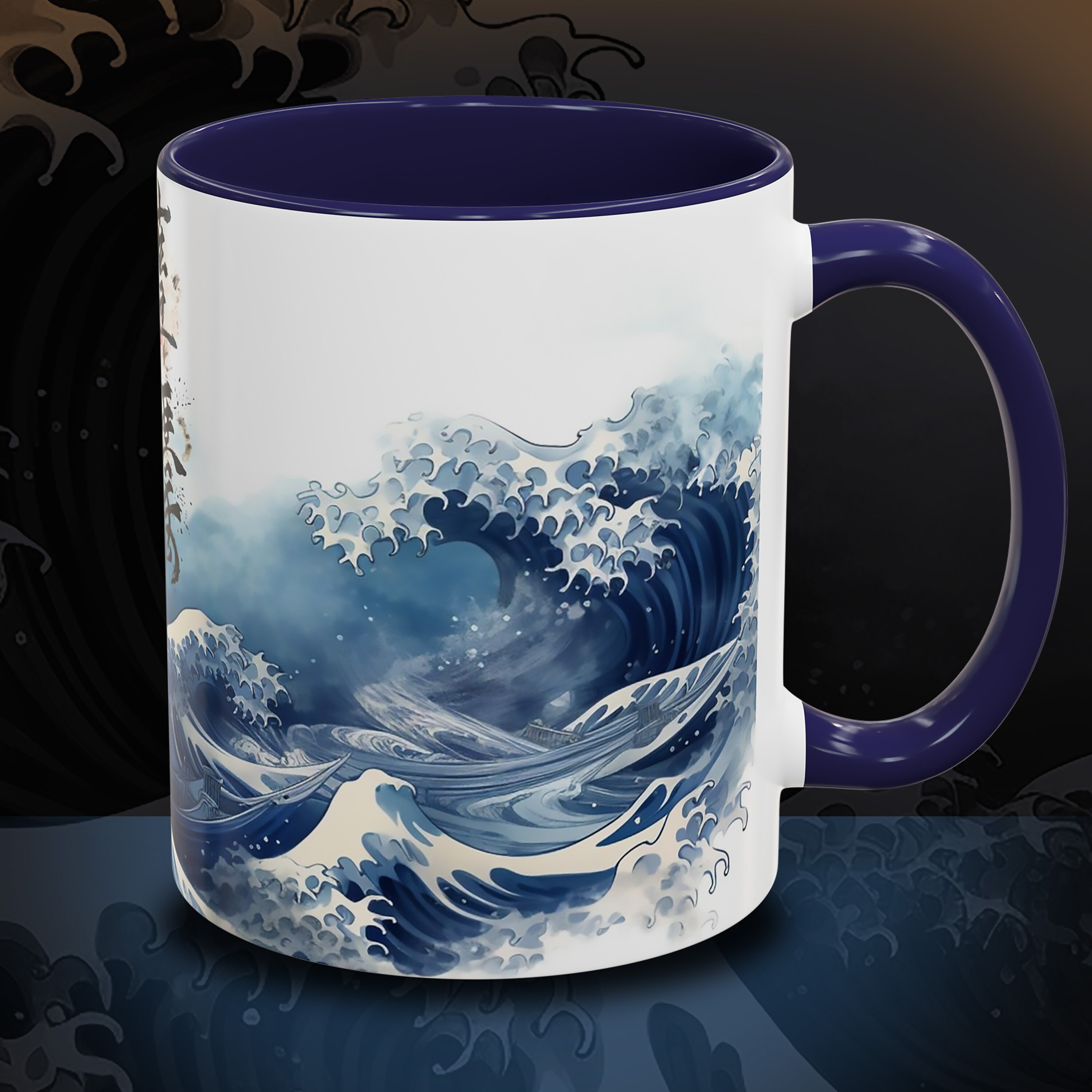 The Great Wave off Kanagawa Modern Art Coffee Mug, Ocean Art Mug, the ...