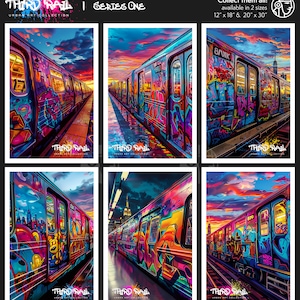 NYC Subway Graffiti Art Poster – Urban Train, Street Mural Print - Etsy