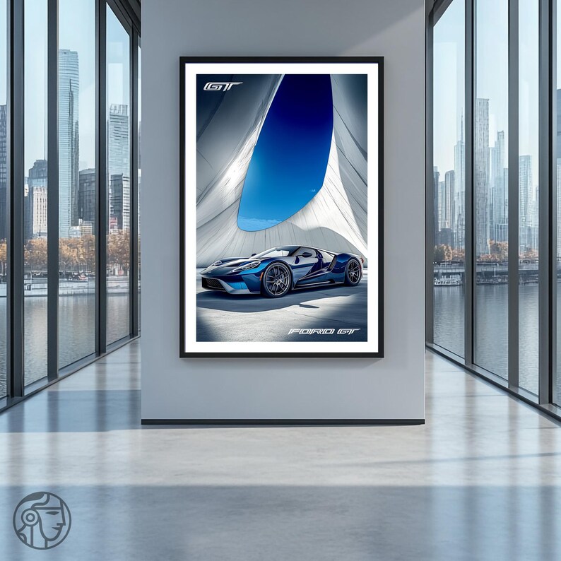 Ford GT Supercar Poster: Modern American Performance Wall Art - Etsy
