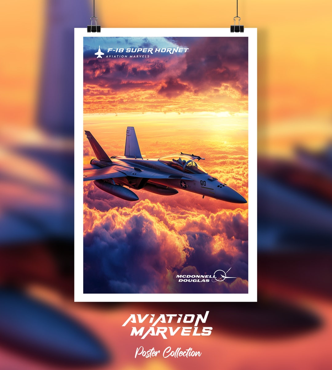 F/A-18 Poster | Fighter Jet Wall Art | Modern Military Aircraft Print ...