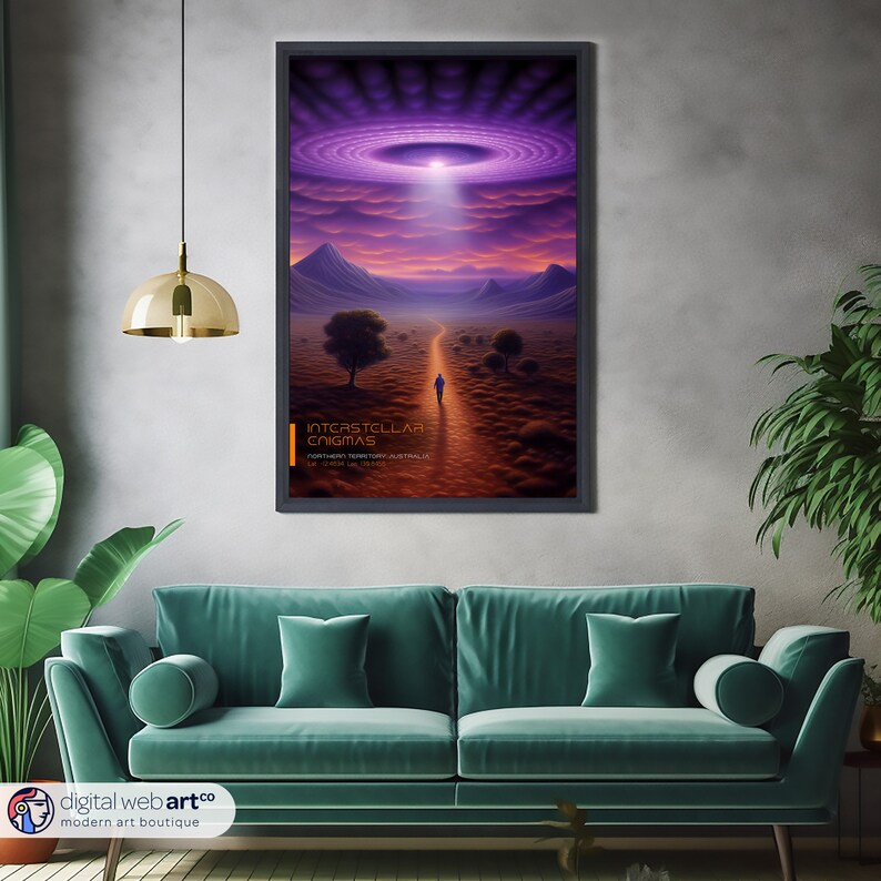 Interstellar Enigmas: UFO Poster Northern Territory, Australia, UFO Art ...