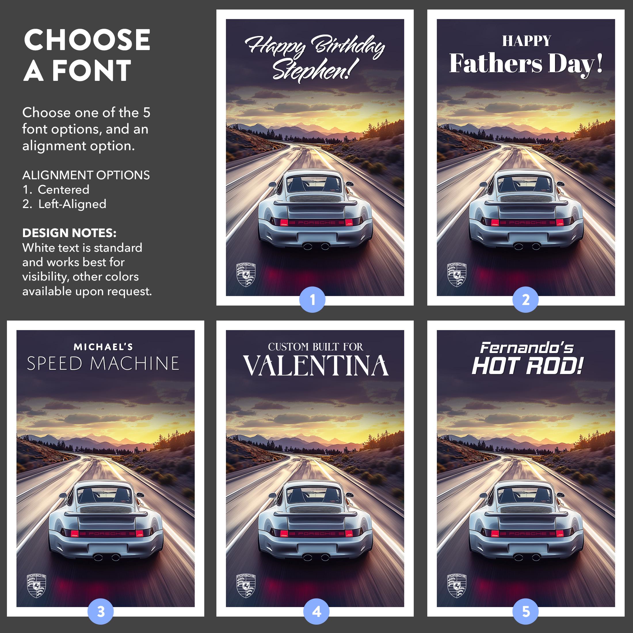 Personalized Porsche 911 Poster: Custom Classic Car Wall Art - Etsy