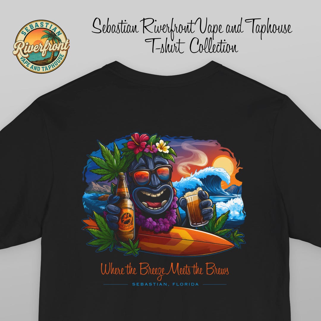 Sebastian Riverfront Vape and Taphouse - Surfista tiki - Etsy España