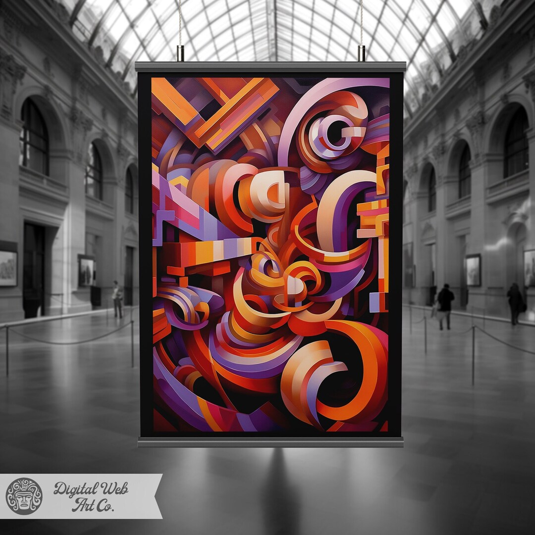 Geometric Shapes Abstract Artwork - Infinite Geometry #7 - 2 Sizes 12 ...
