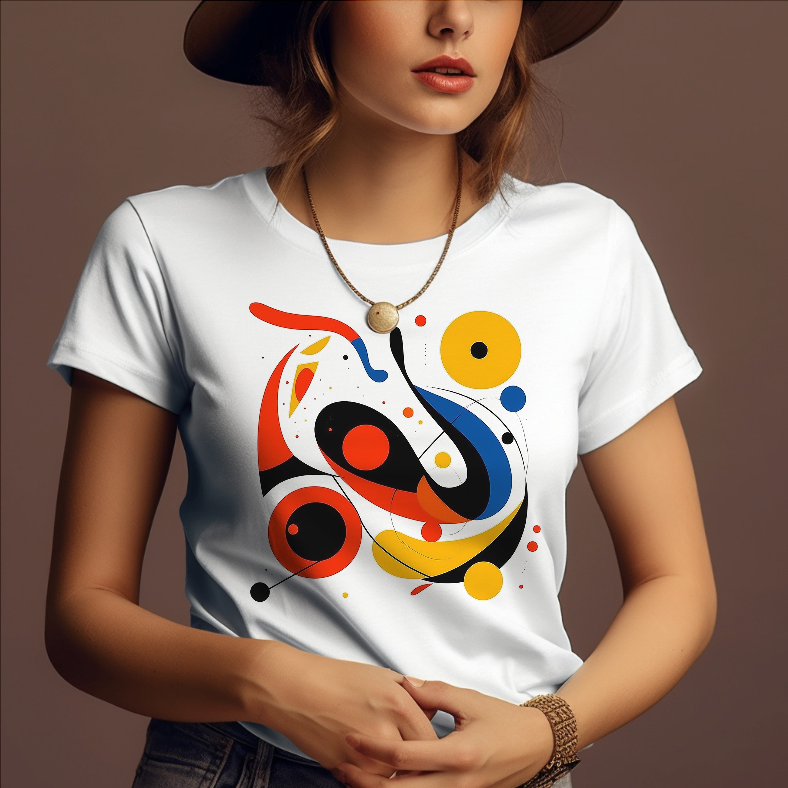 Modern Abstract Art T-shirt | Artistic Graphic Tee for Women | Unique ...
