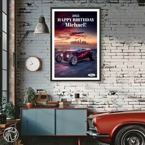 Personalized '32 Ford Roadster Poster: Vintage Hot Rod Garage Decor - Etsy