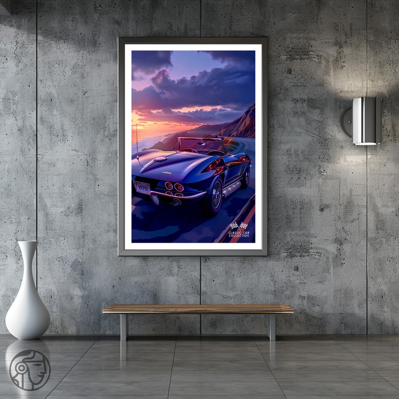 1965 Corvette Sting Ray Poster: Classic Muscle Car Wall Art - Etsy