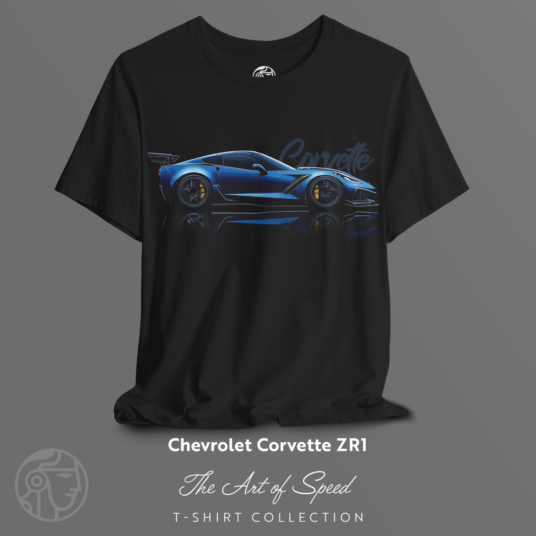 Blue Corvette ZR1 Graphic T-shirt, American Muscle Car Tee - Etsy