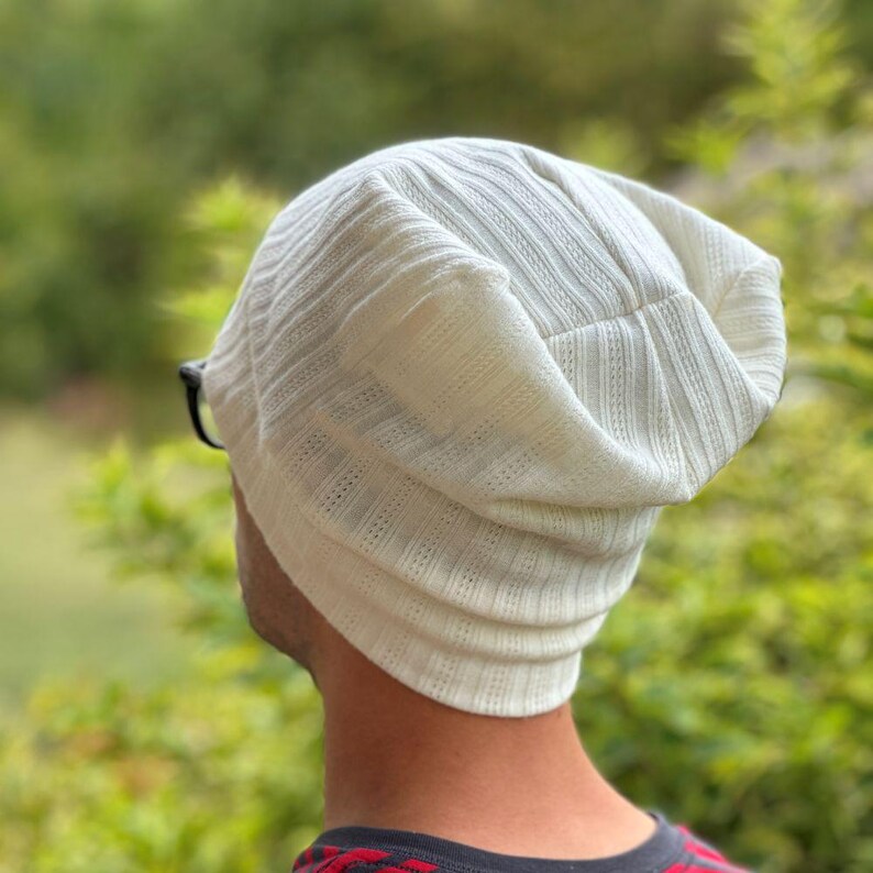 Slouchy Beanie Sewing Pattern: Beginner Knit Hat, Serger Tutorial (PDF ...