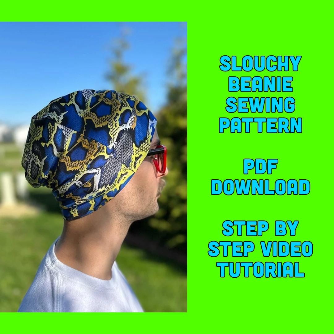 Slouchy Beanie Sewing Pattern – Oversized DIY Hat – Serger-friendly PDF Download - Etsy