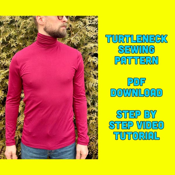 Turtleneck Sewing Pattern - Etsy