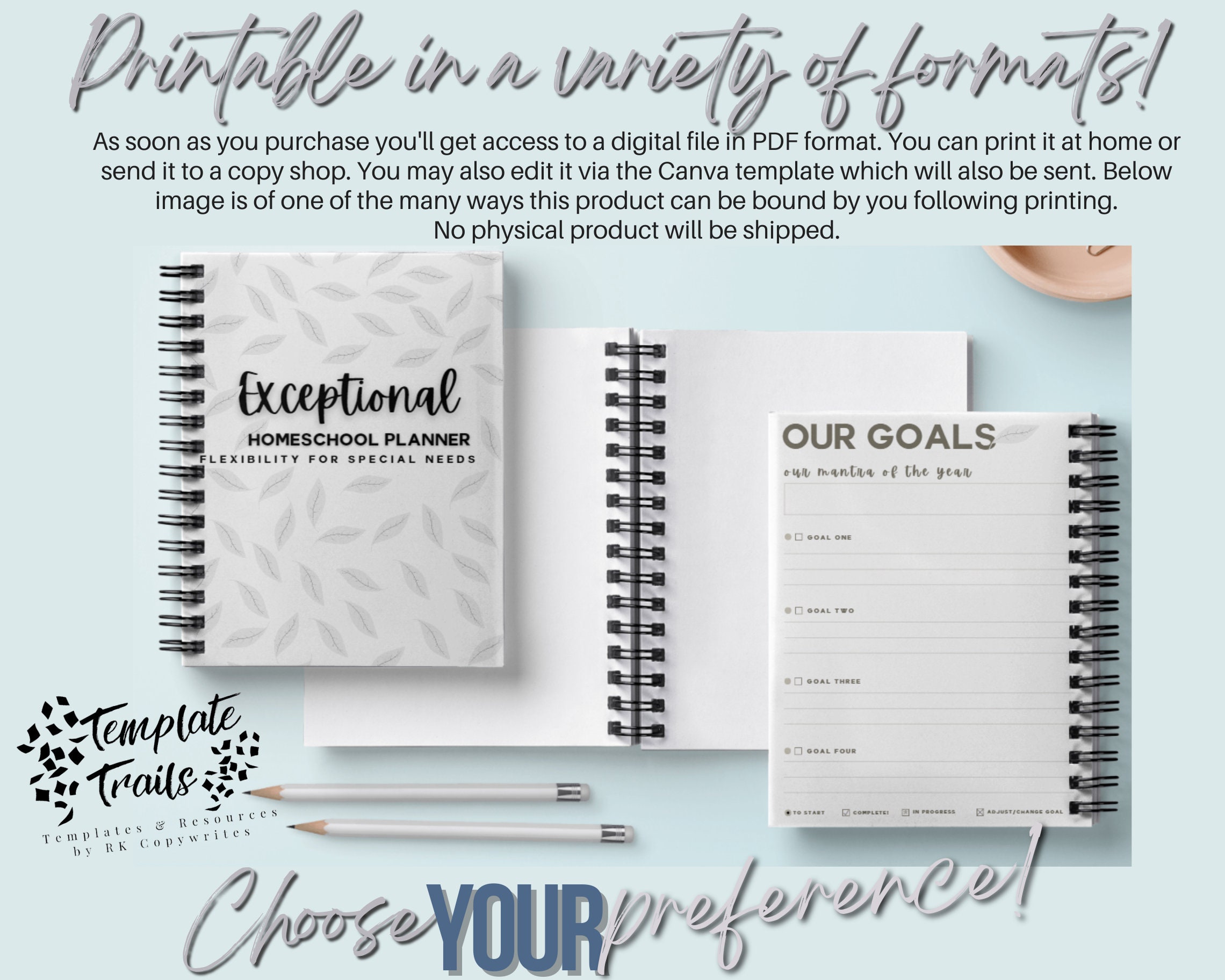 Special Needs Homeschool Planner Printable PDF - Etsy